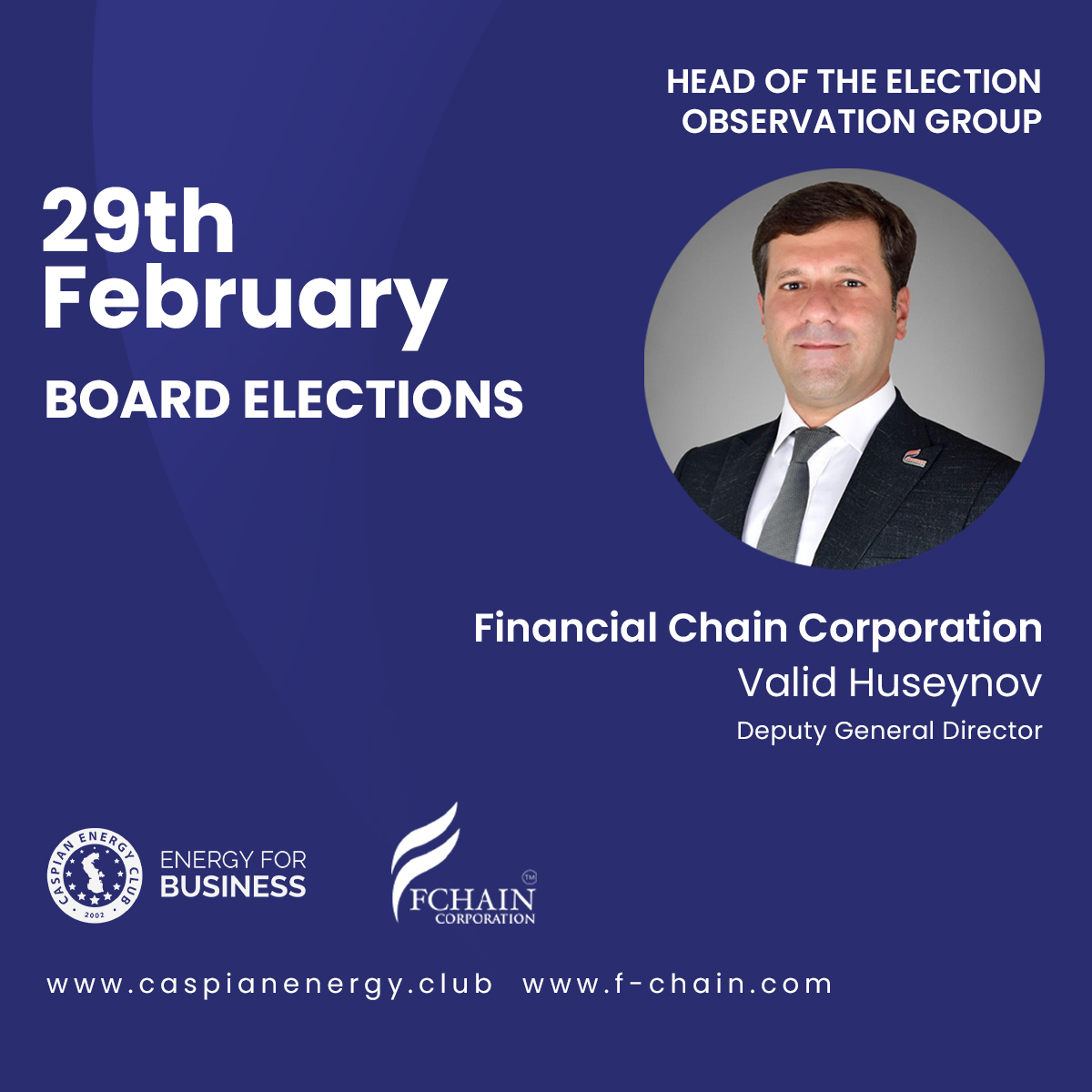CASPIAN ENERGY CLUB - BOARD ELECTIONS